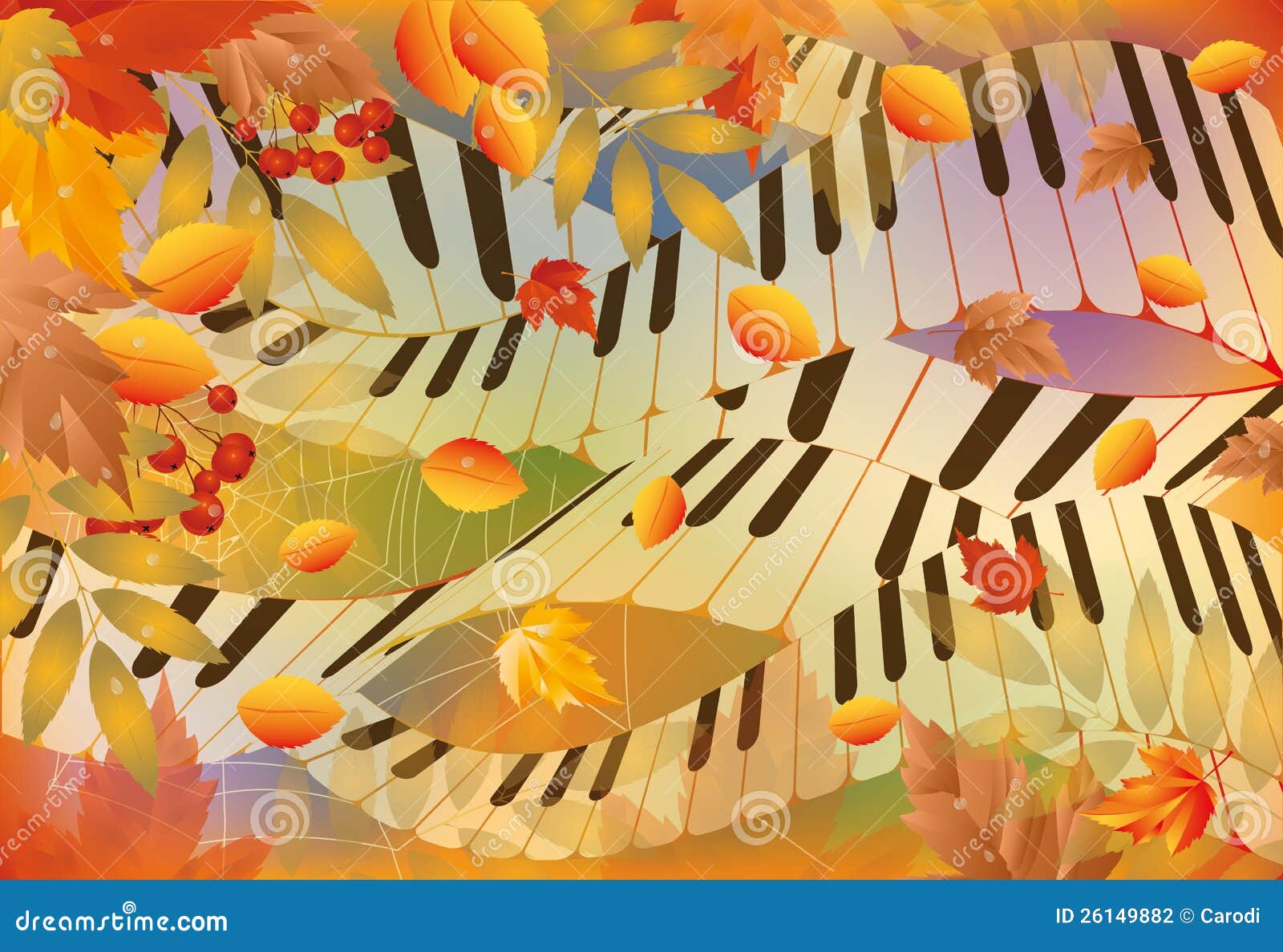 Musical autumn banner stock vector. Illustration of musical - 26149882