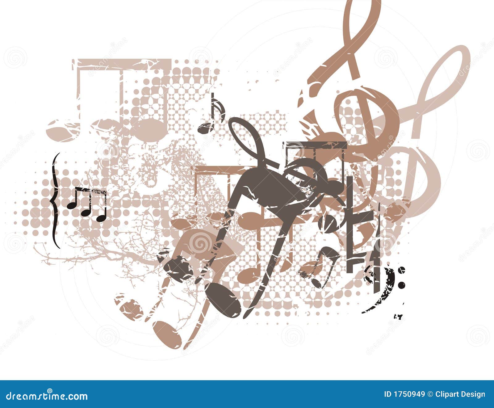 Musical Background stock vector. Illustration of graphic - 1750949