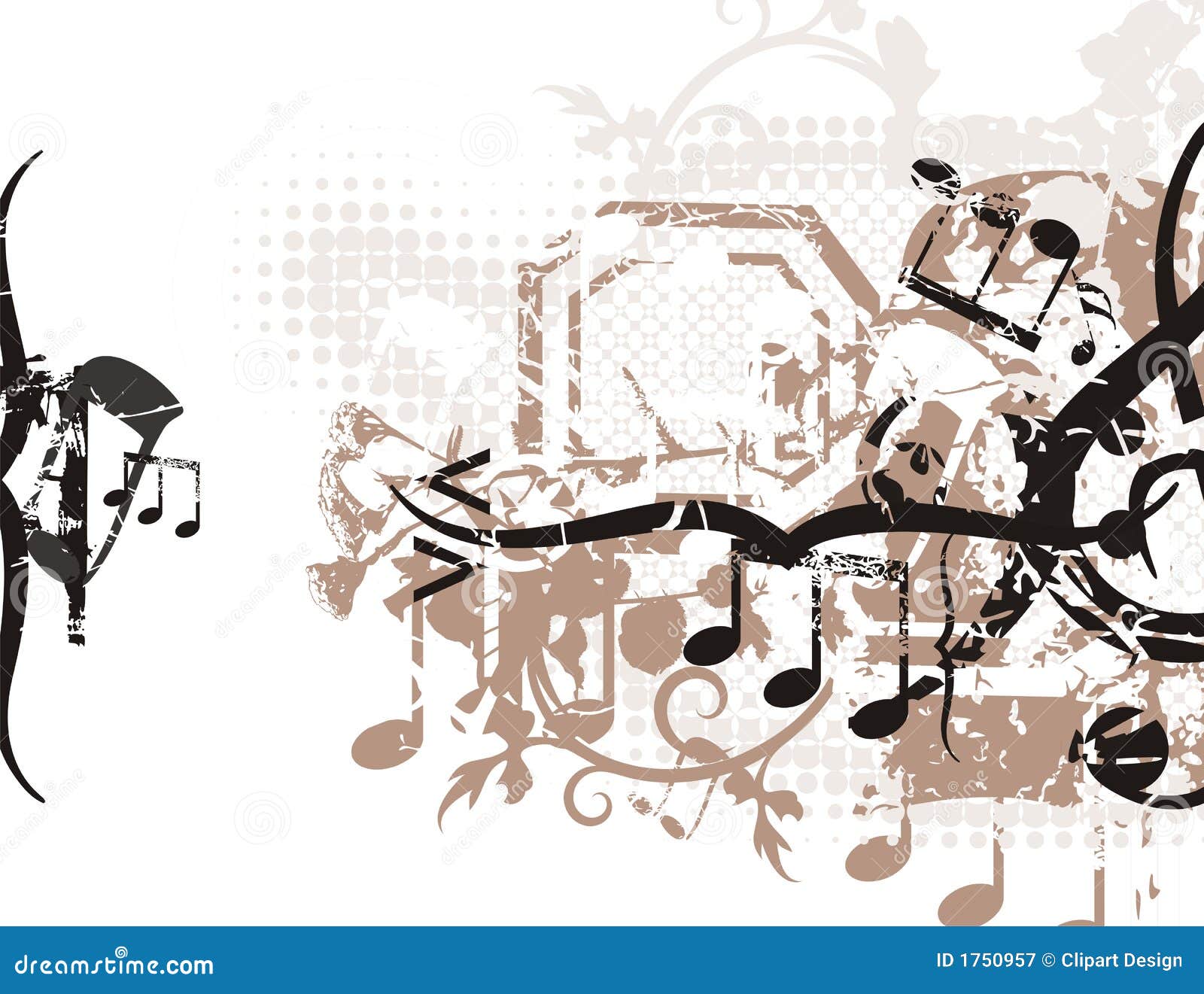 Musical Background stock vector. Illustration of graphic - 1750957