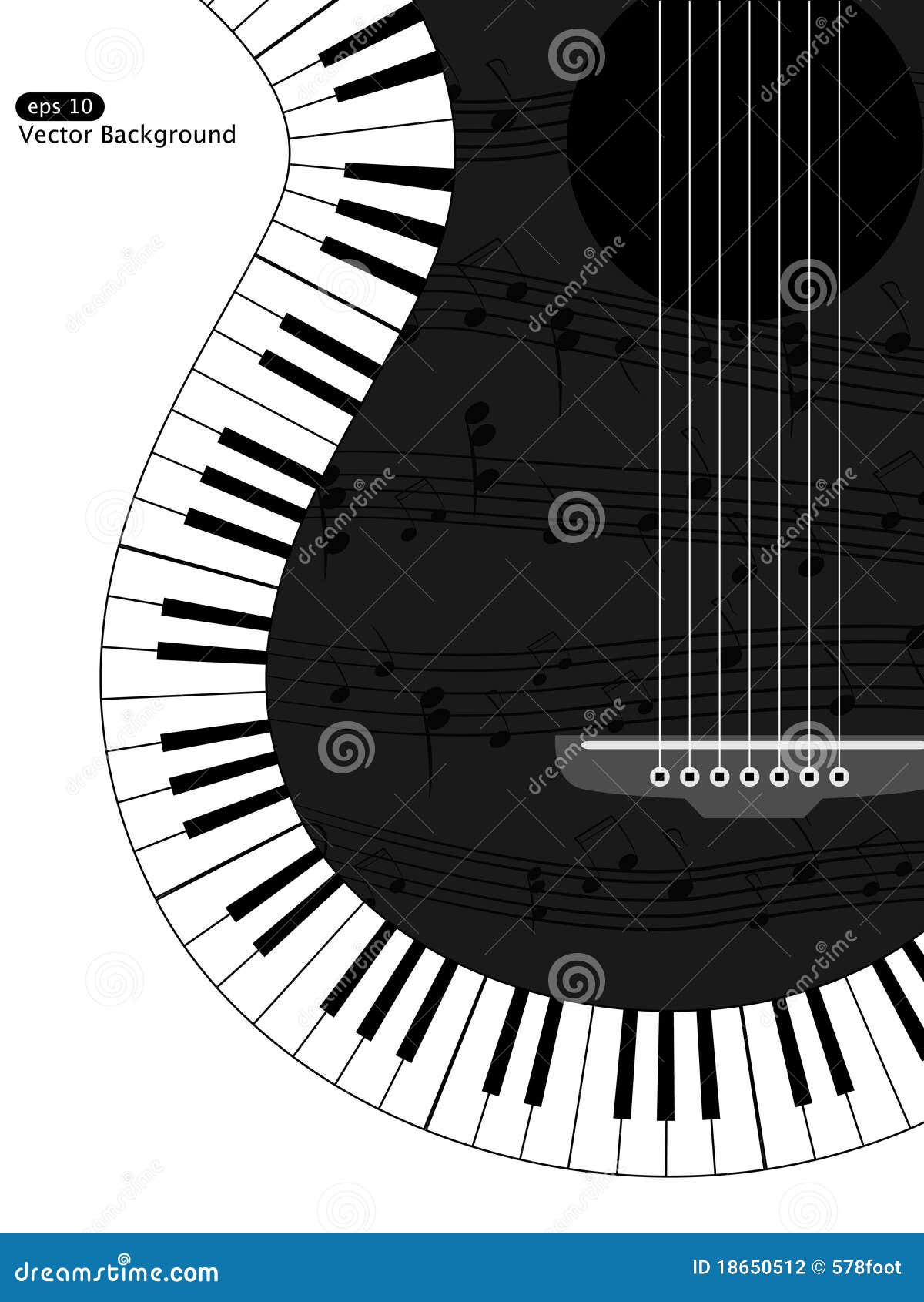 Musical background stock vector. Illustration of decorative - 18650512