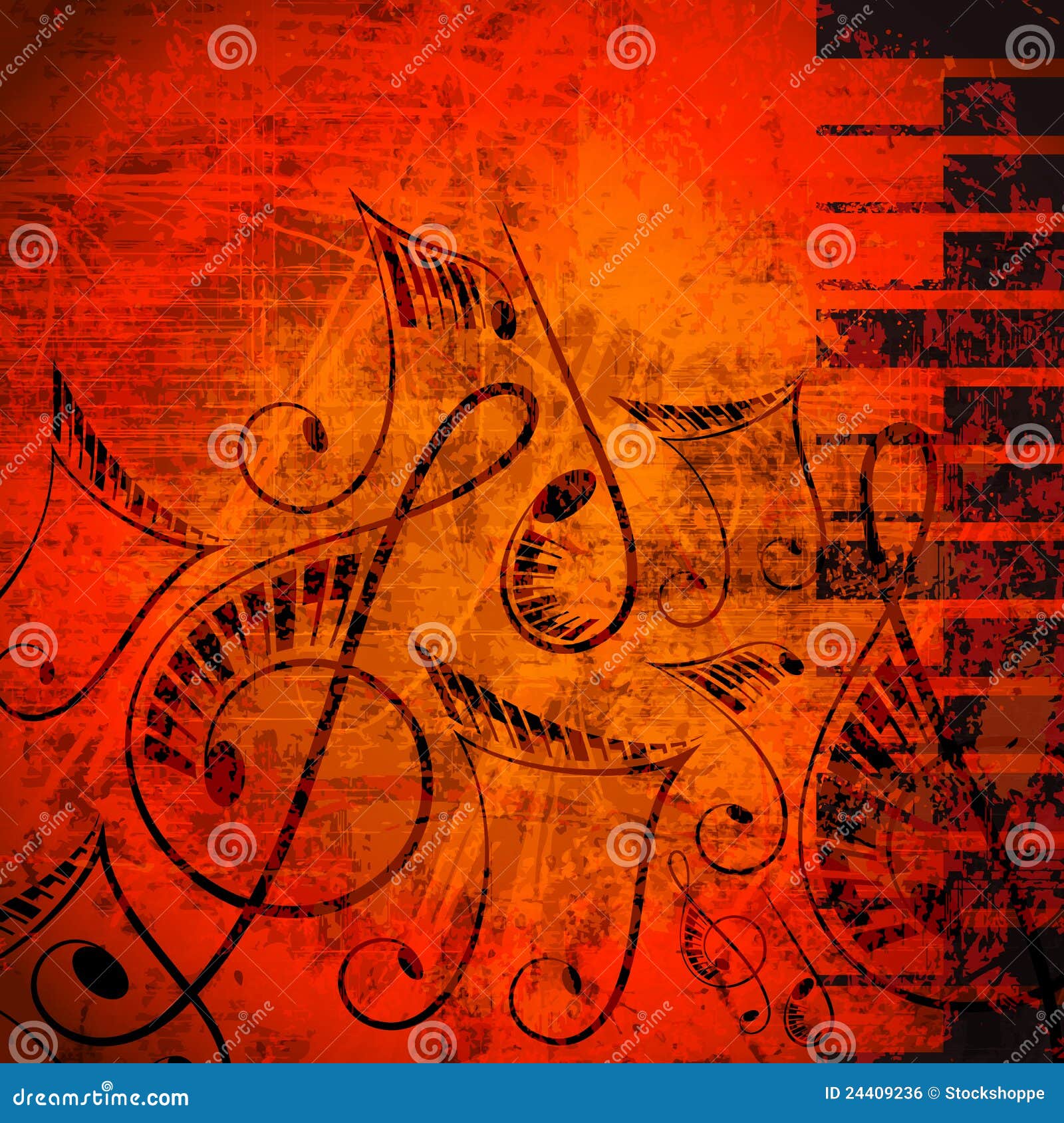 Musical Background stock illustration. Illustration of element - 24409236