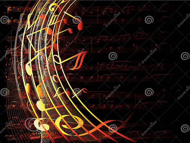 Musical background stock vector. Illustration of composer - 4938906