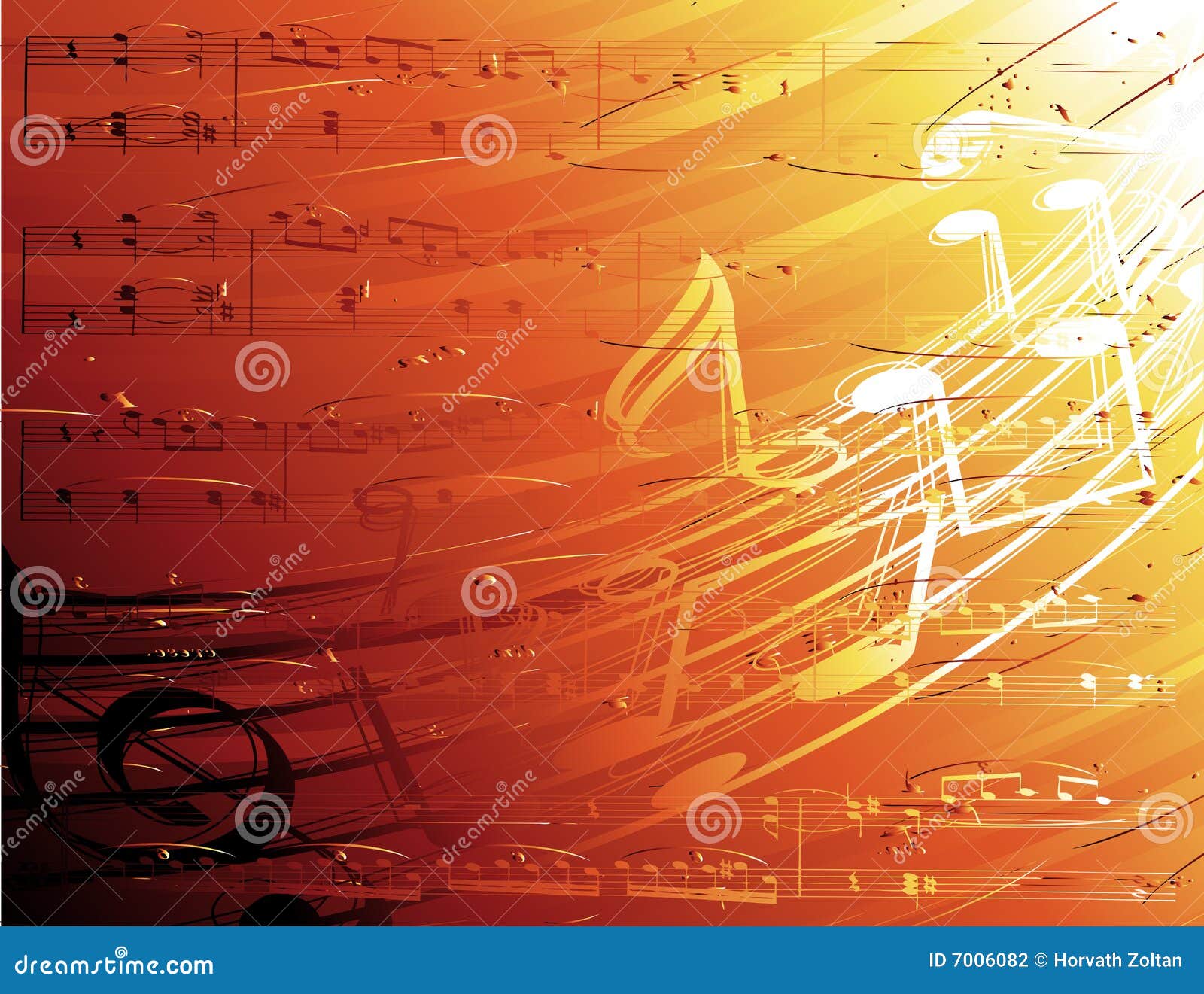 Musical Background With Hand Drawn Words Don`t Stop The Music And ...