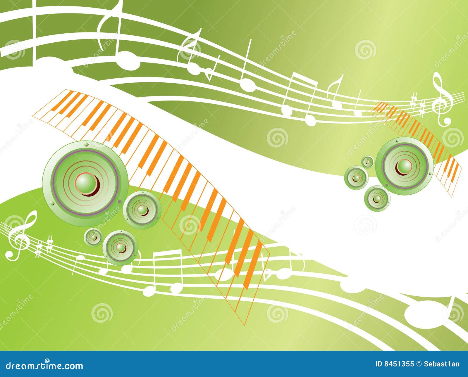 Musical Background Cartoon Vector | CartoonDealer.com #8451355