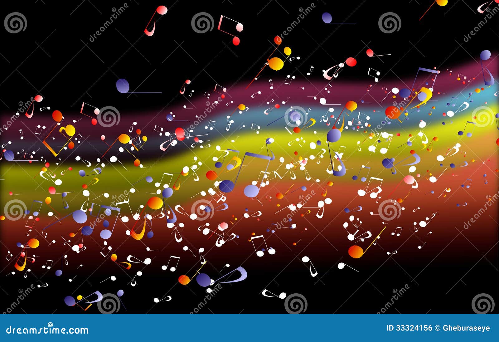Musical background stock illustration. Illustration of colourful - 33324156