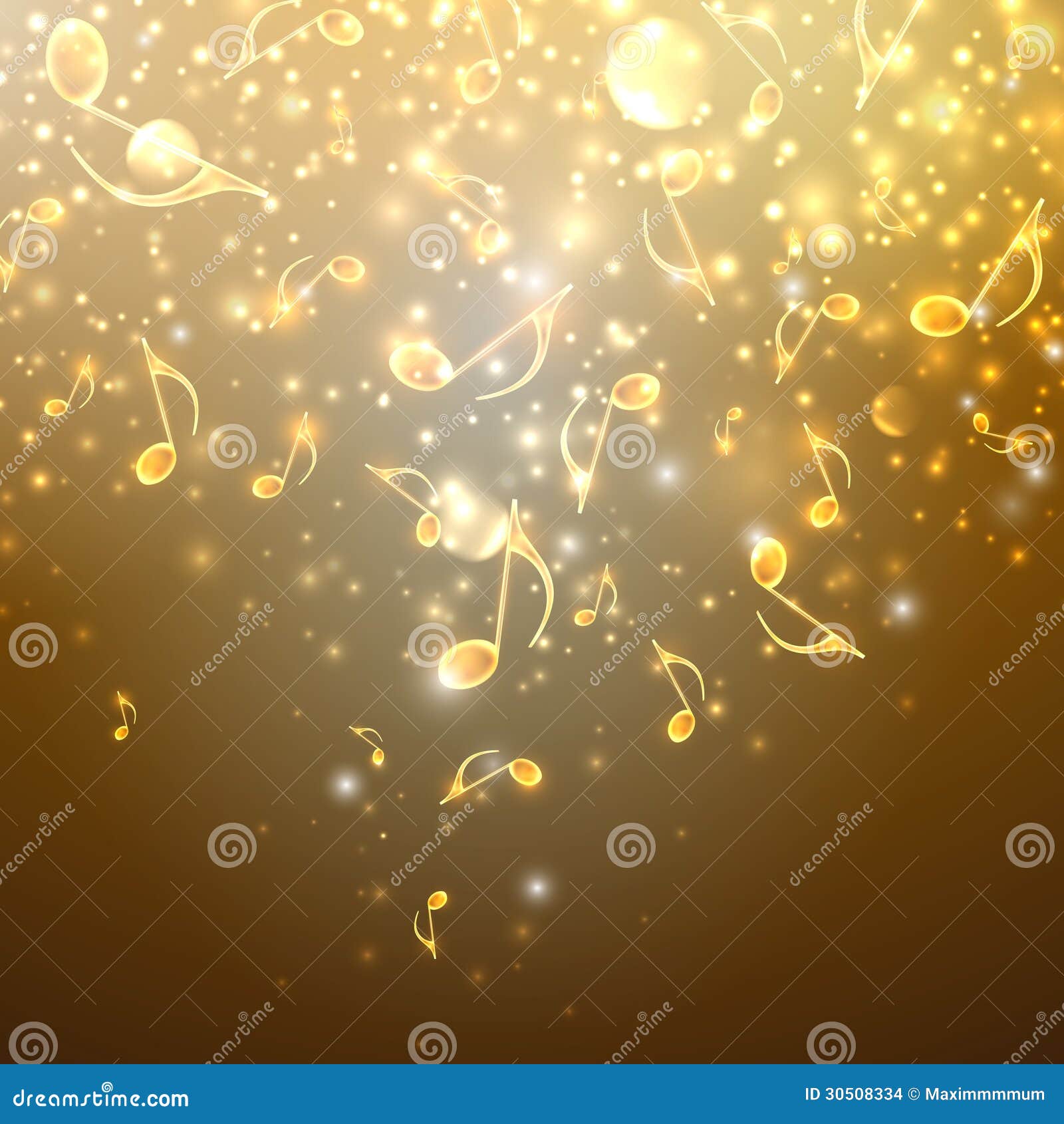 Gold Music Notes Wallpaper