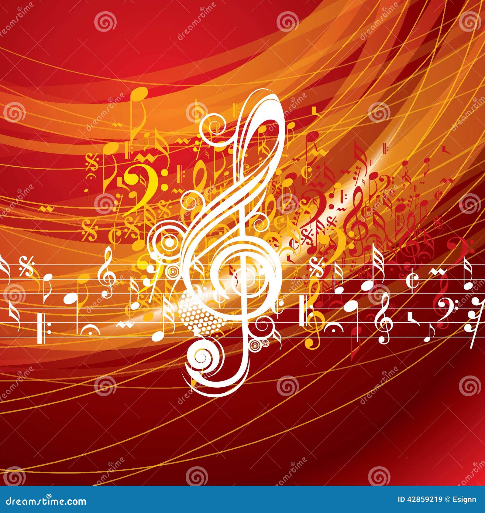 Musical Background for Music Event Design Stock Vector - Illustration ...