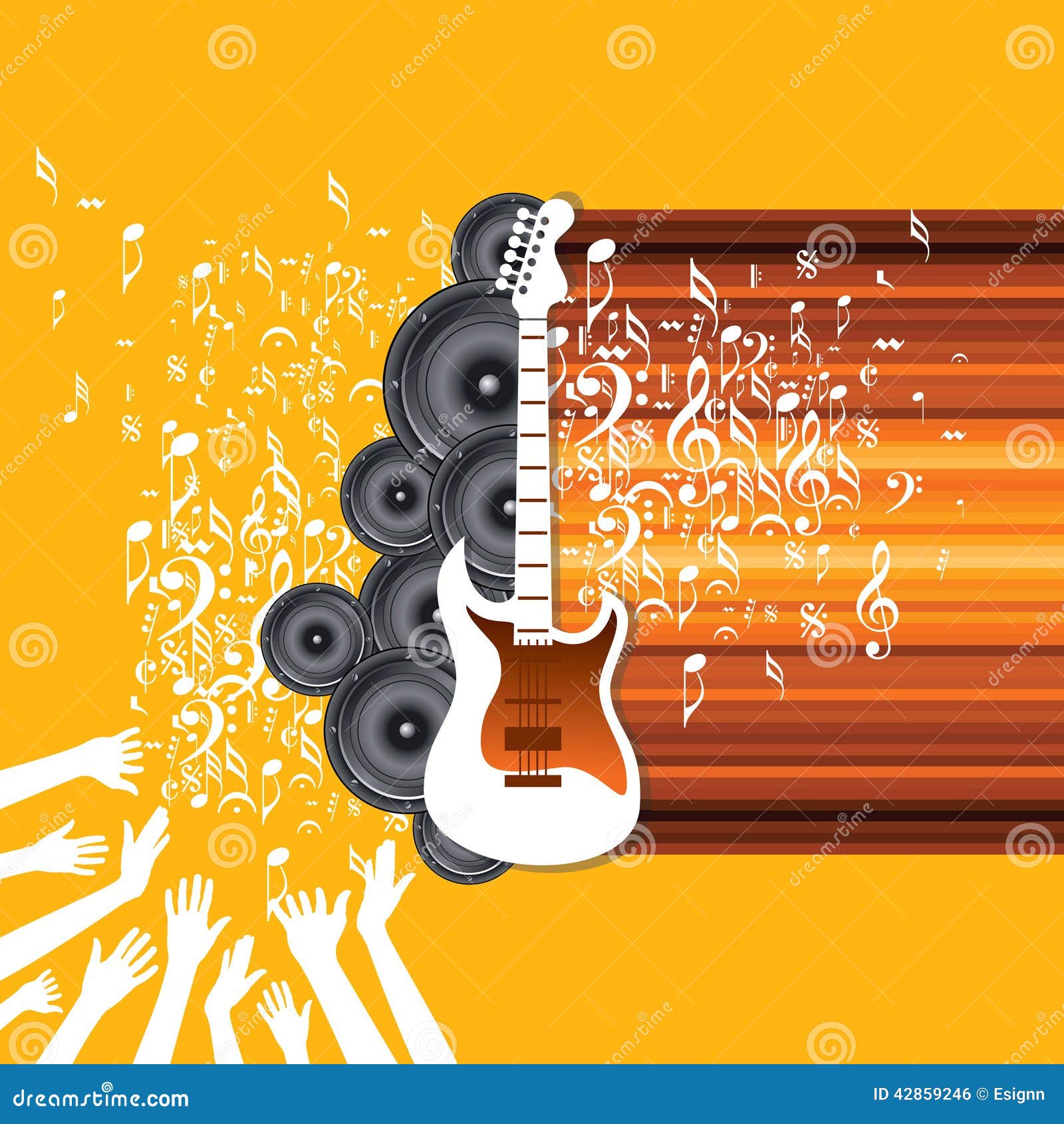 Musical Background for Music Event Design Stock Vector - Illustration ...