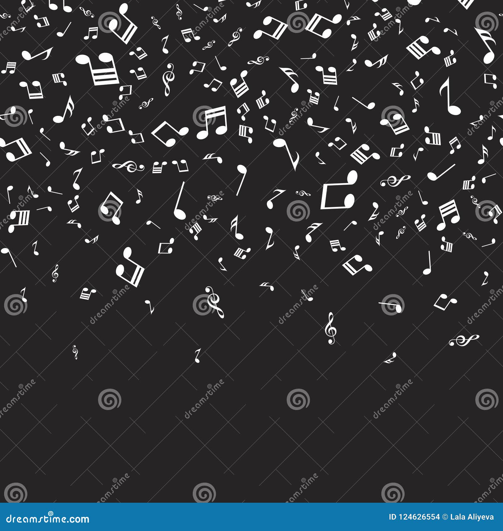 Musical Background with Musical Notes for Your Design. Vector Stock ...