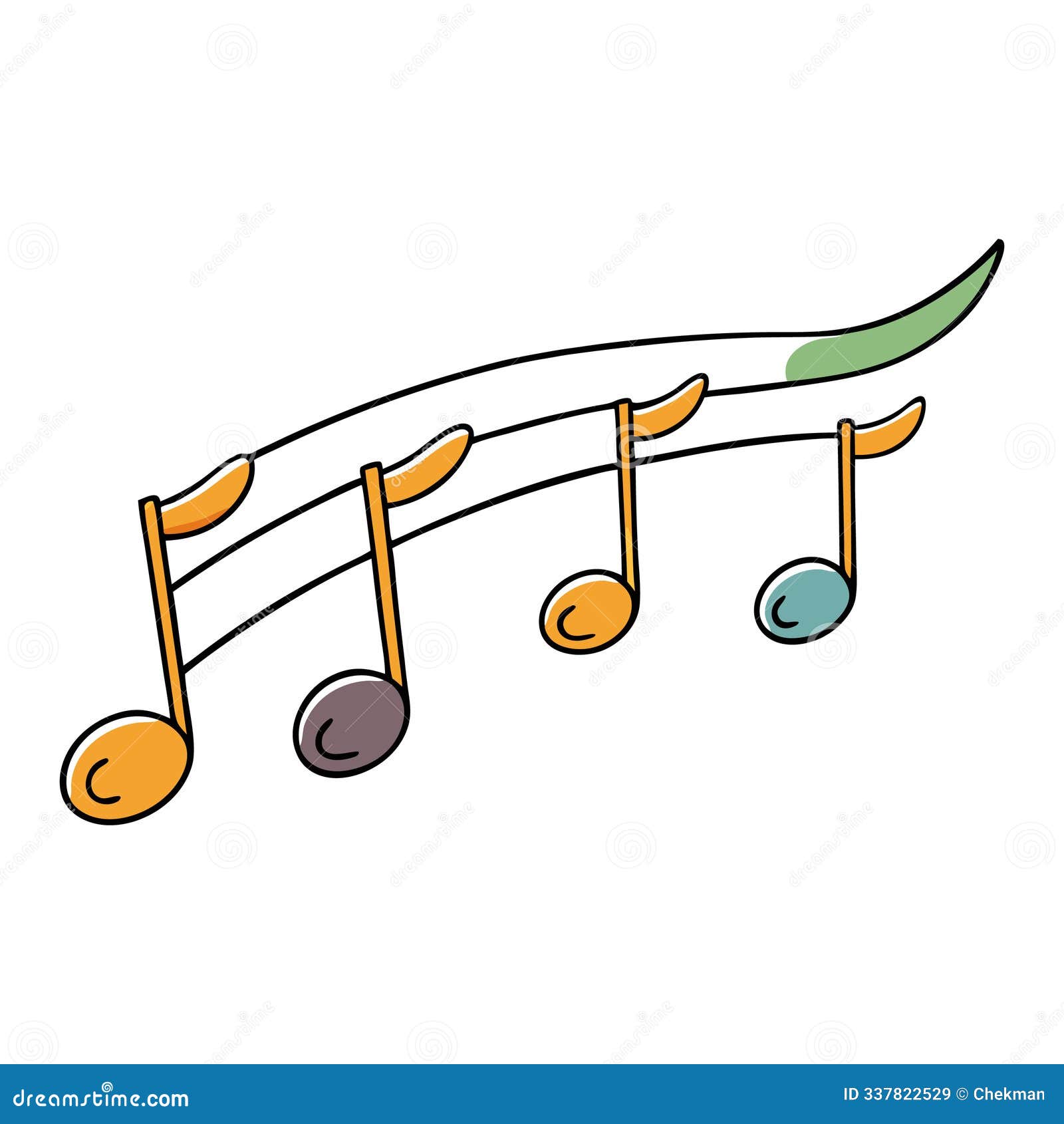 Musical Background with Notes. Flying Music Notes. Song Notation in ...