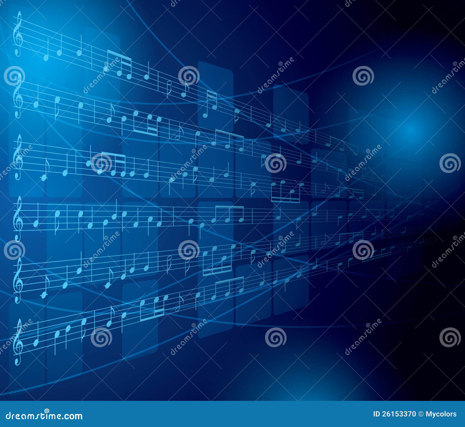 Musical Background with Notes and Squares - Eps 10 Stock Vector ...