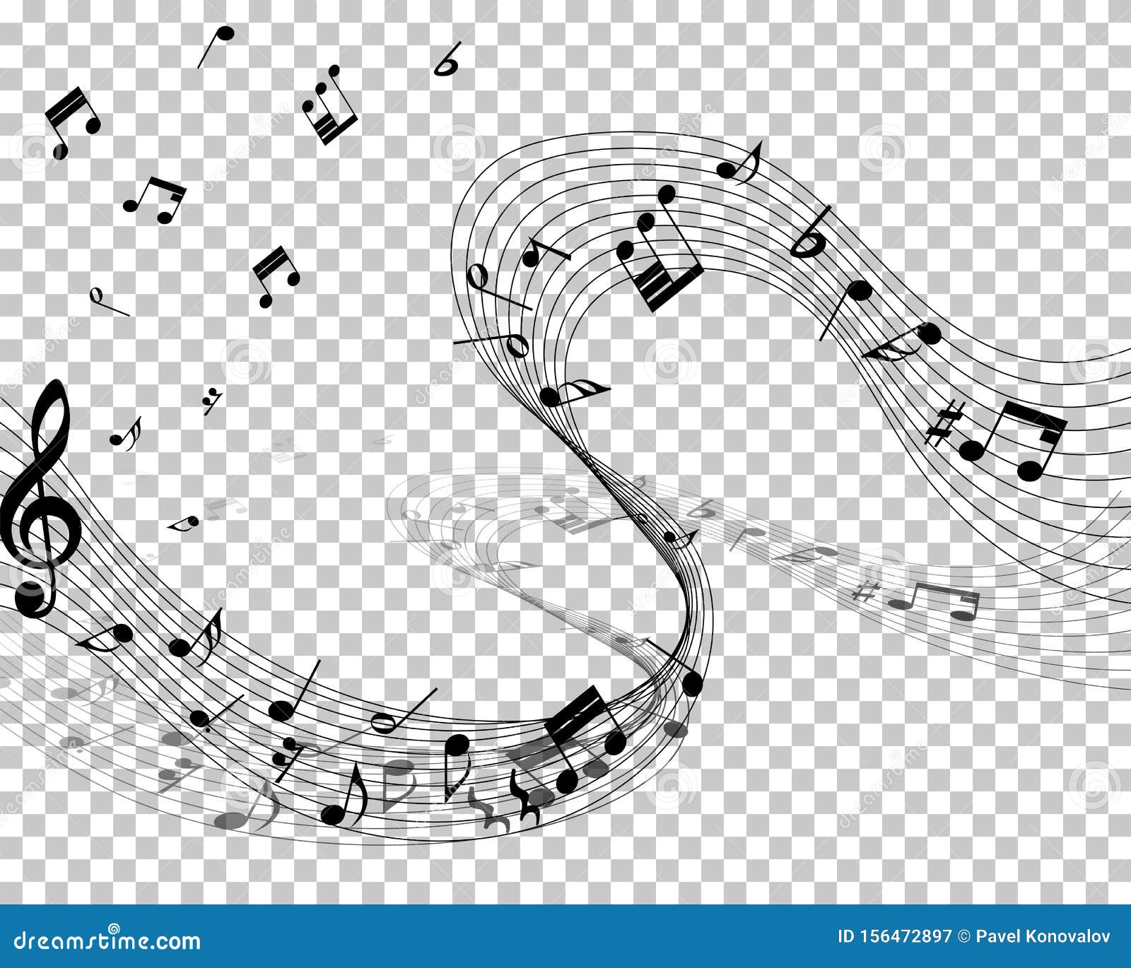 Musical note staff stock vector. Illustration of music - 156472897
