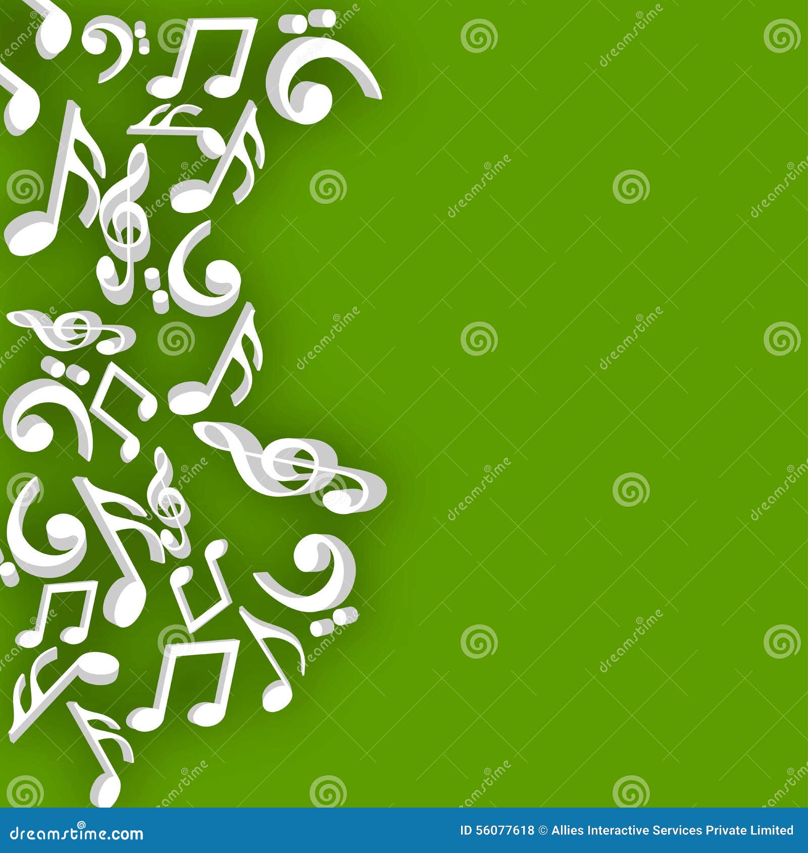 Shiny Musical Notes On Blue Background. Stock Photography ...