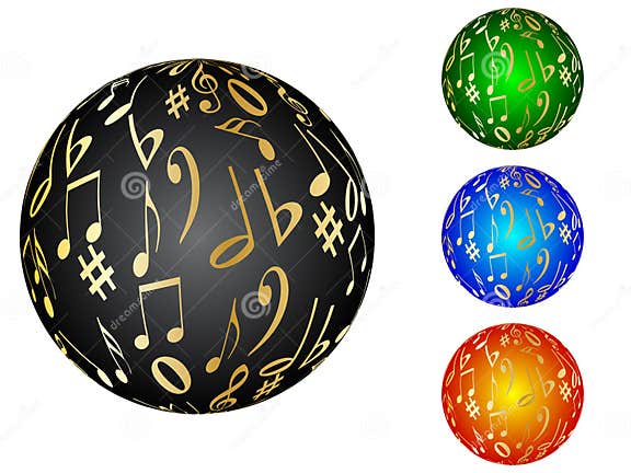 Musical balls stock vector. Illustration of quarter, shine - 6819765
