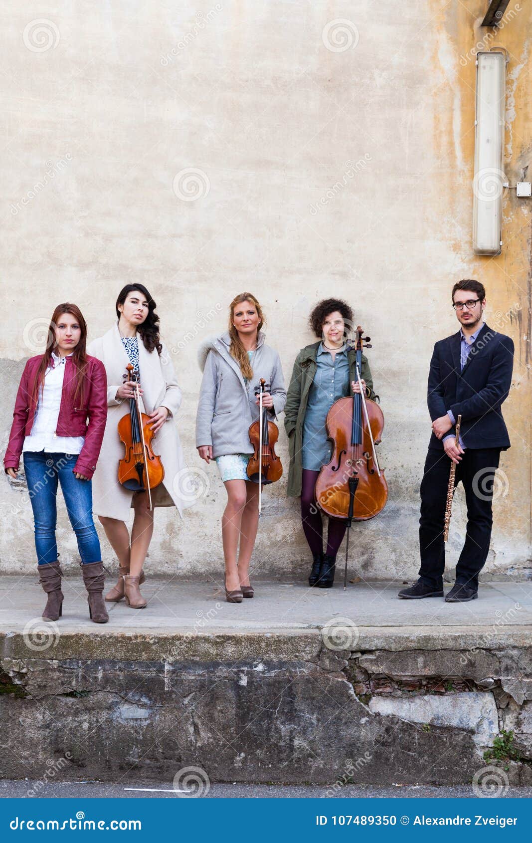 Four-person musical band stock photo. Image of beautiful - 107489350