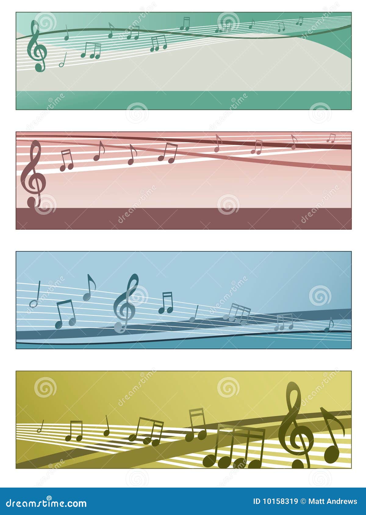 Musical banners stock vector. Illustration of background - 10158319