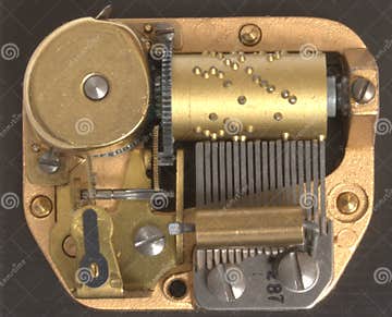 Musical Box Inside Mechanism Stock Image - Image of switzerland ...