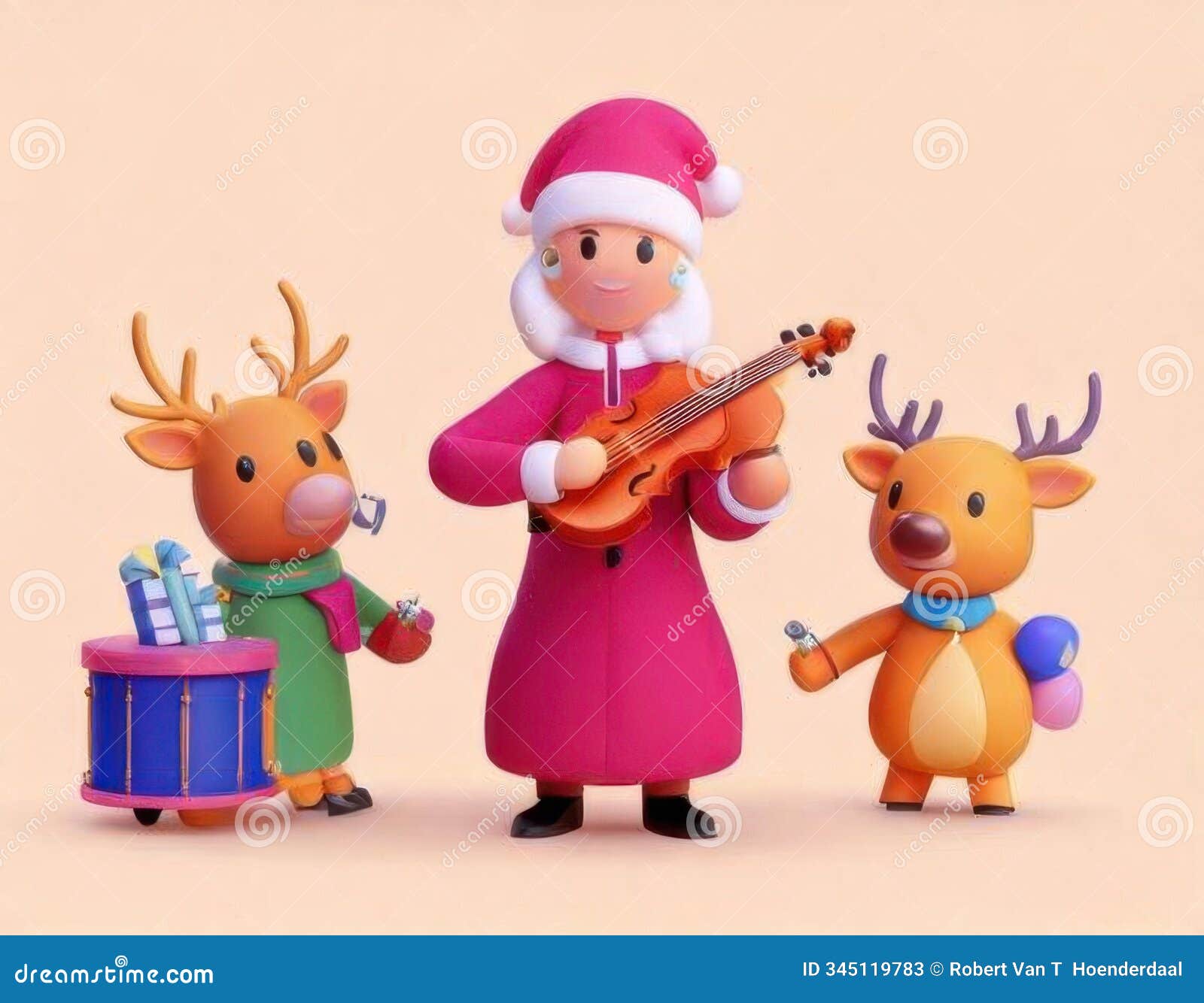 A Musical Christmas Scene at 14-11-2024 Stock Illustration ...