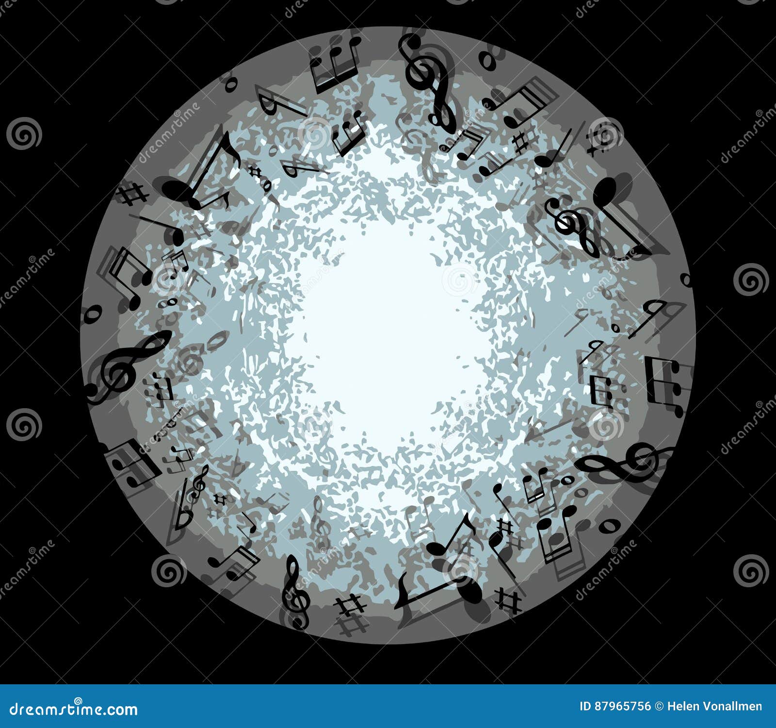Musical Circle Mandala, Cosmic Background Stock Vector - Illustration ...