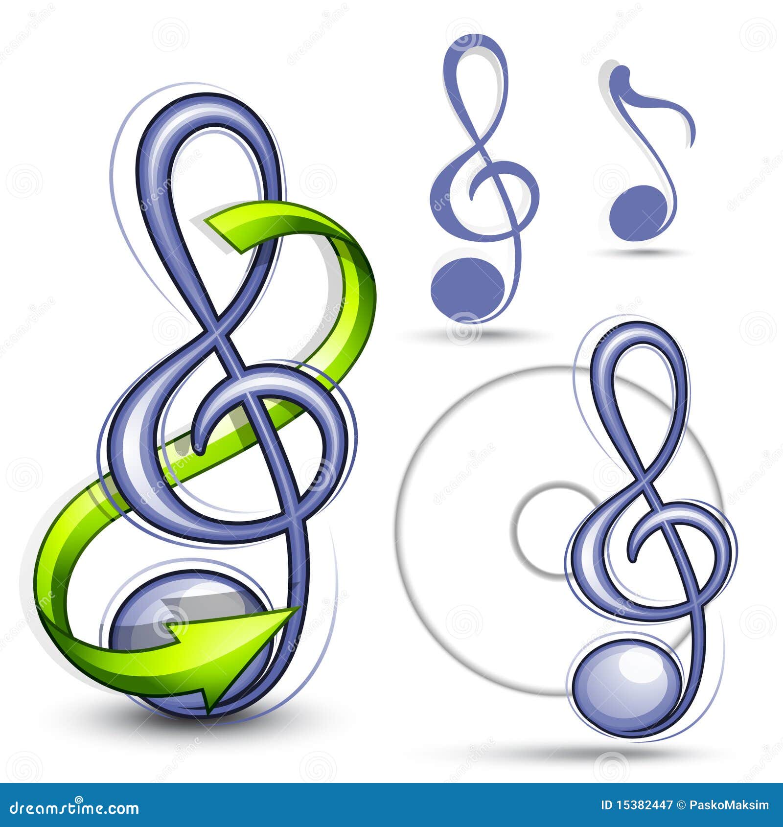 Musical Clef Symbols Cartoon Vector | CartoonDealer.com #15382447