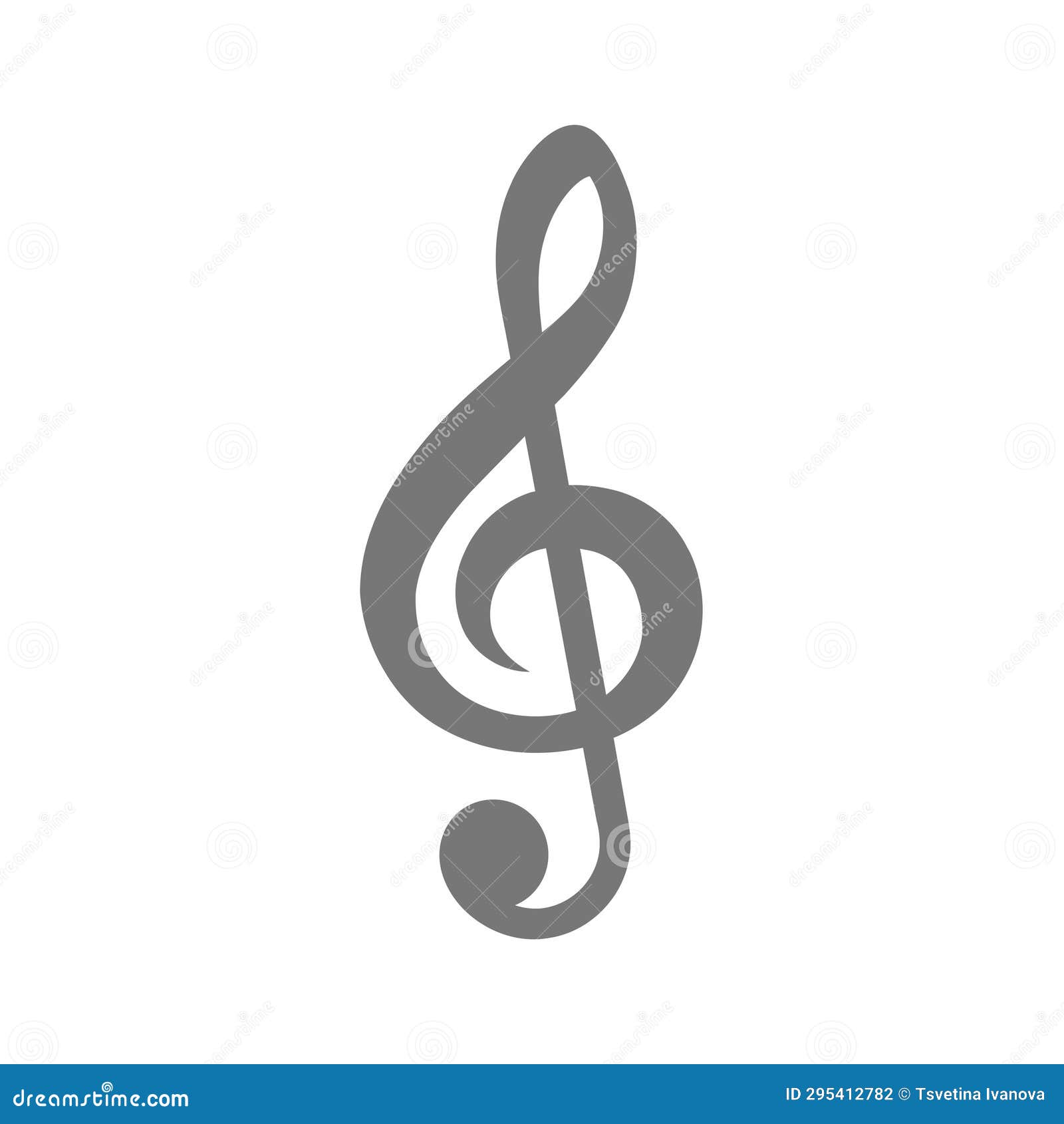 Musical clef vector icon stock vector. Illustration of music - 295412782