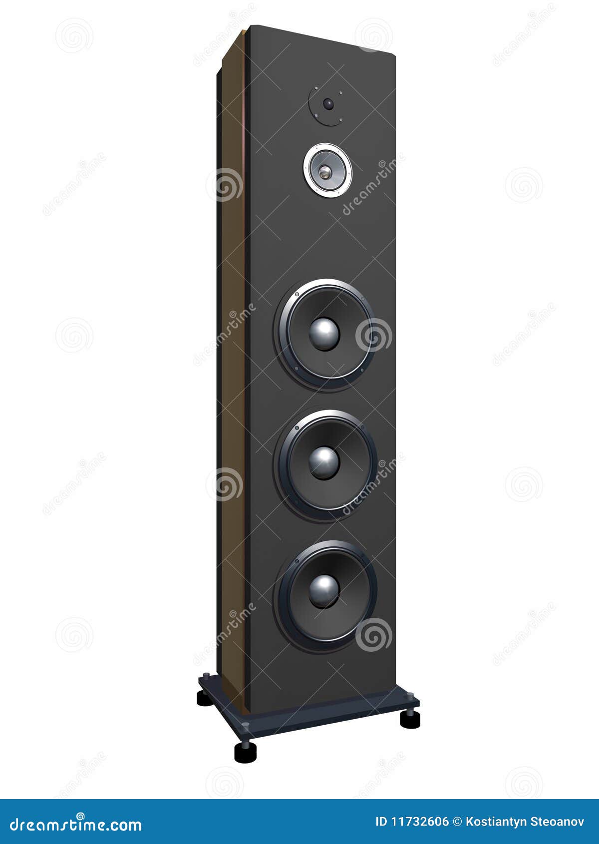 A Musical Column with Loud Speakers is a Floor 1. Stock Illustration ...
