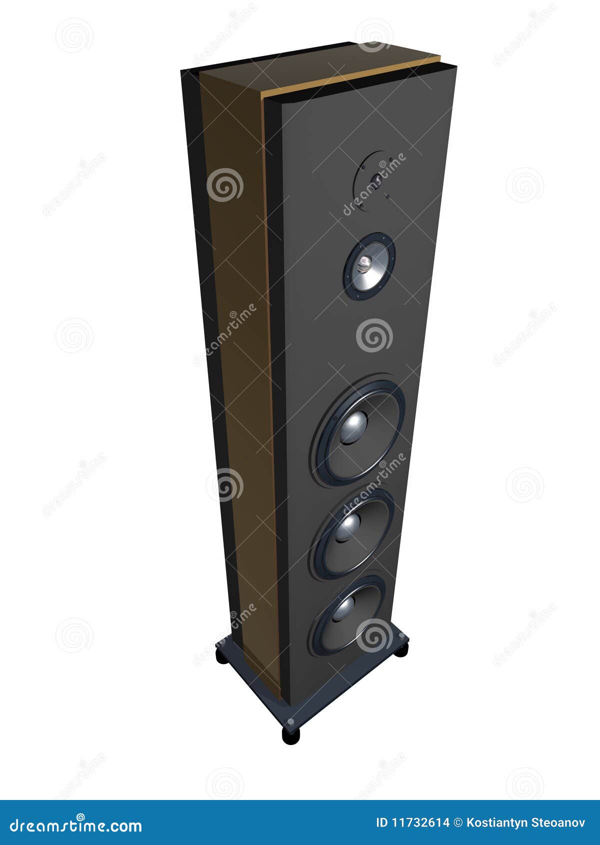 A Musical Column with Loud Speakers is a Floor 2. Stock Illustration ...