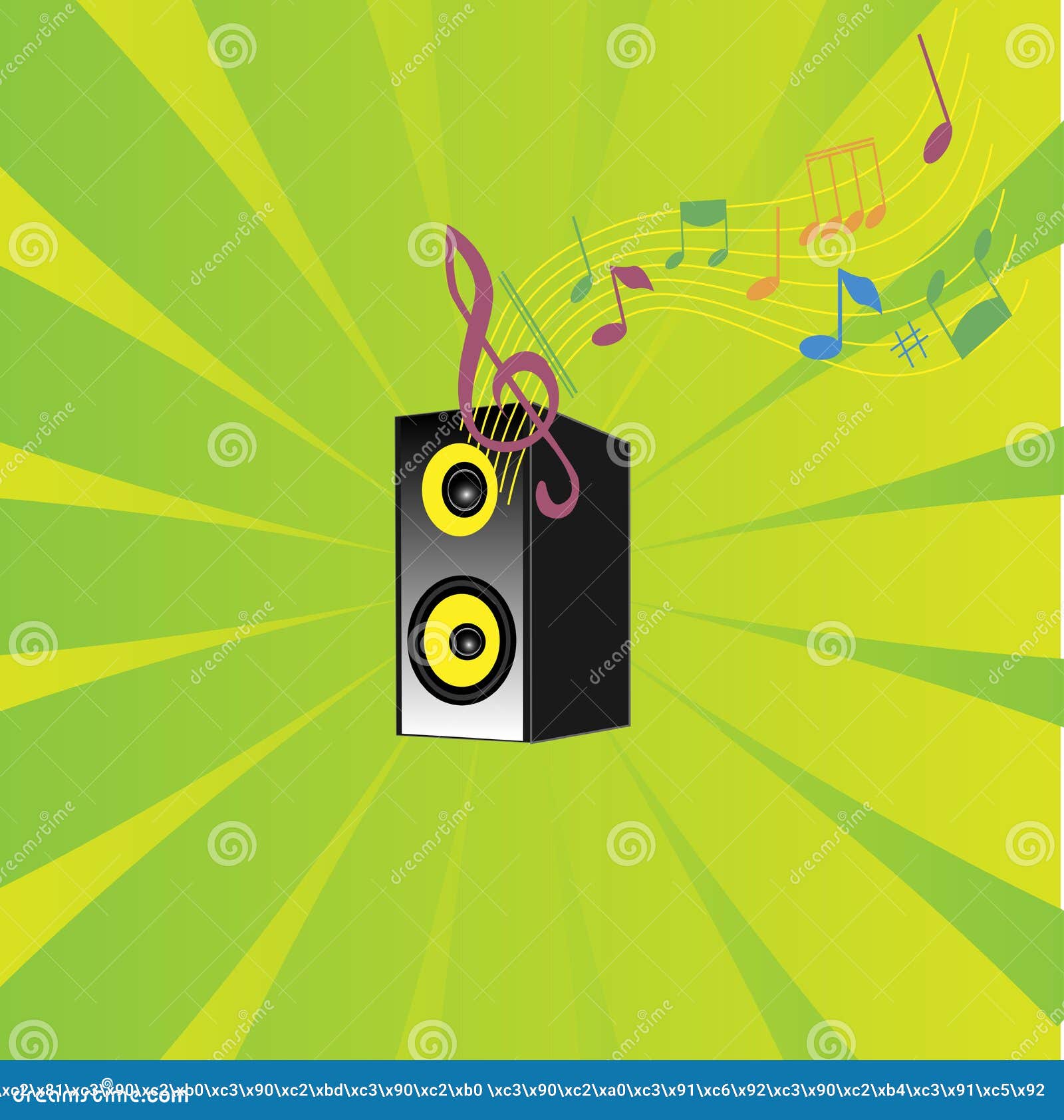 Musical column stock vector. Illustration of flowing - 50735106