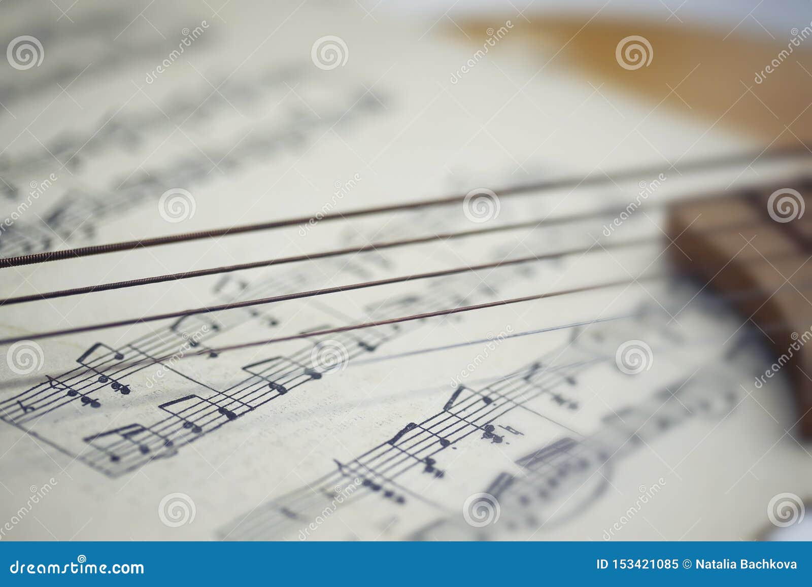 Musical Conceptual Composition of Guitar Strings on the Background of ...