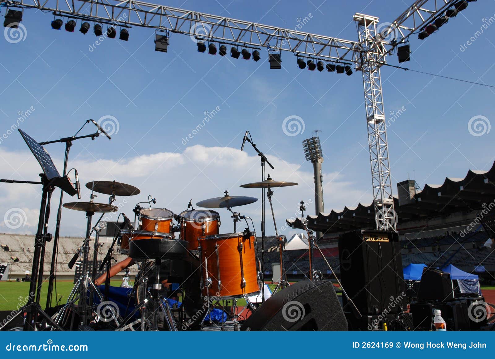 Musical concert stage stock image. Image of stage, guitar - 2624169