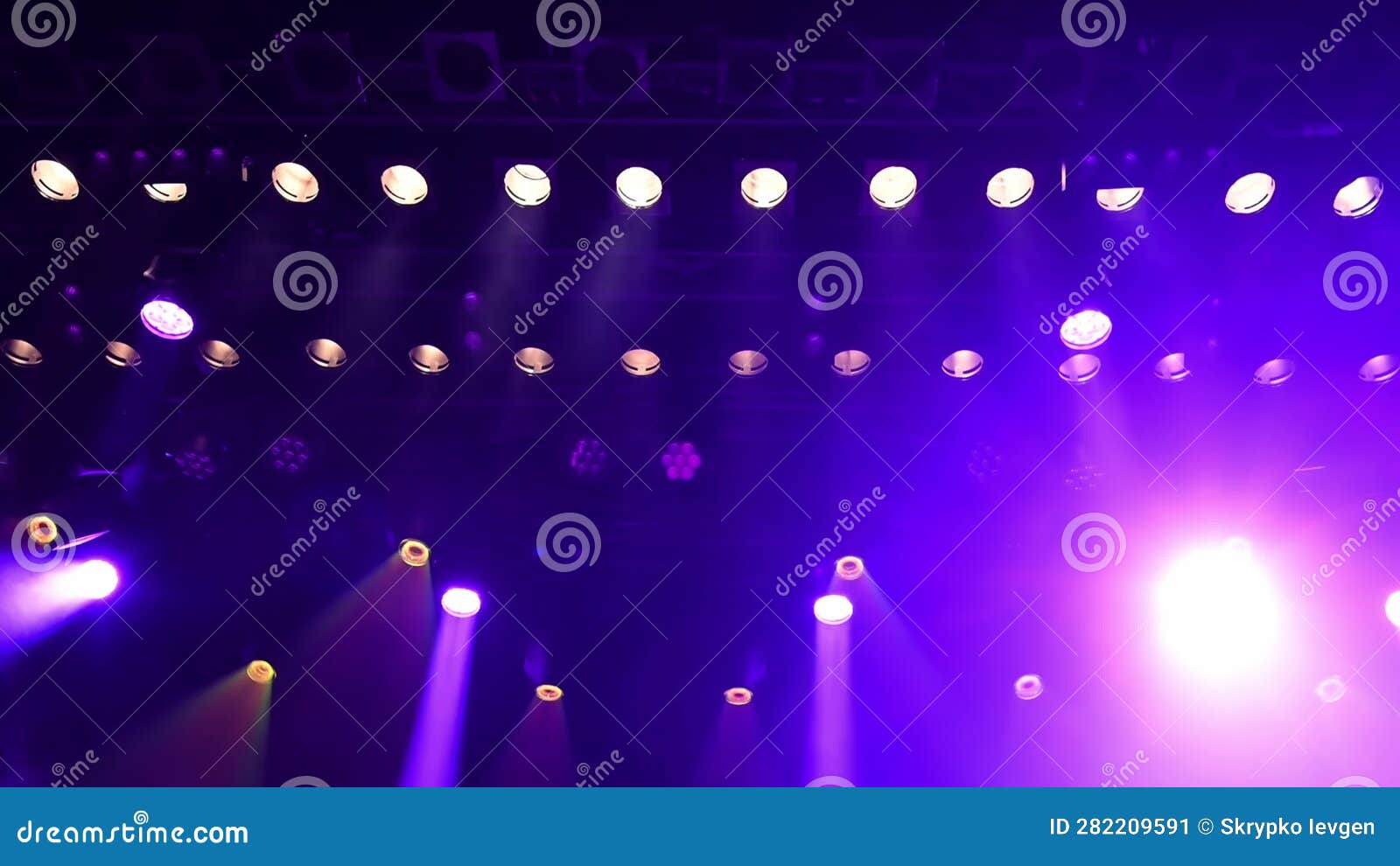 Concert Stage Lightning Lights the Stage Stock Video - Video of design ...