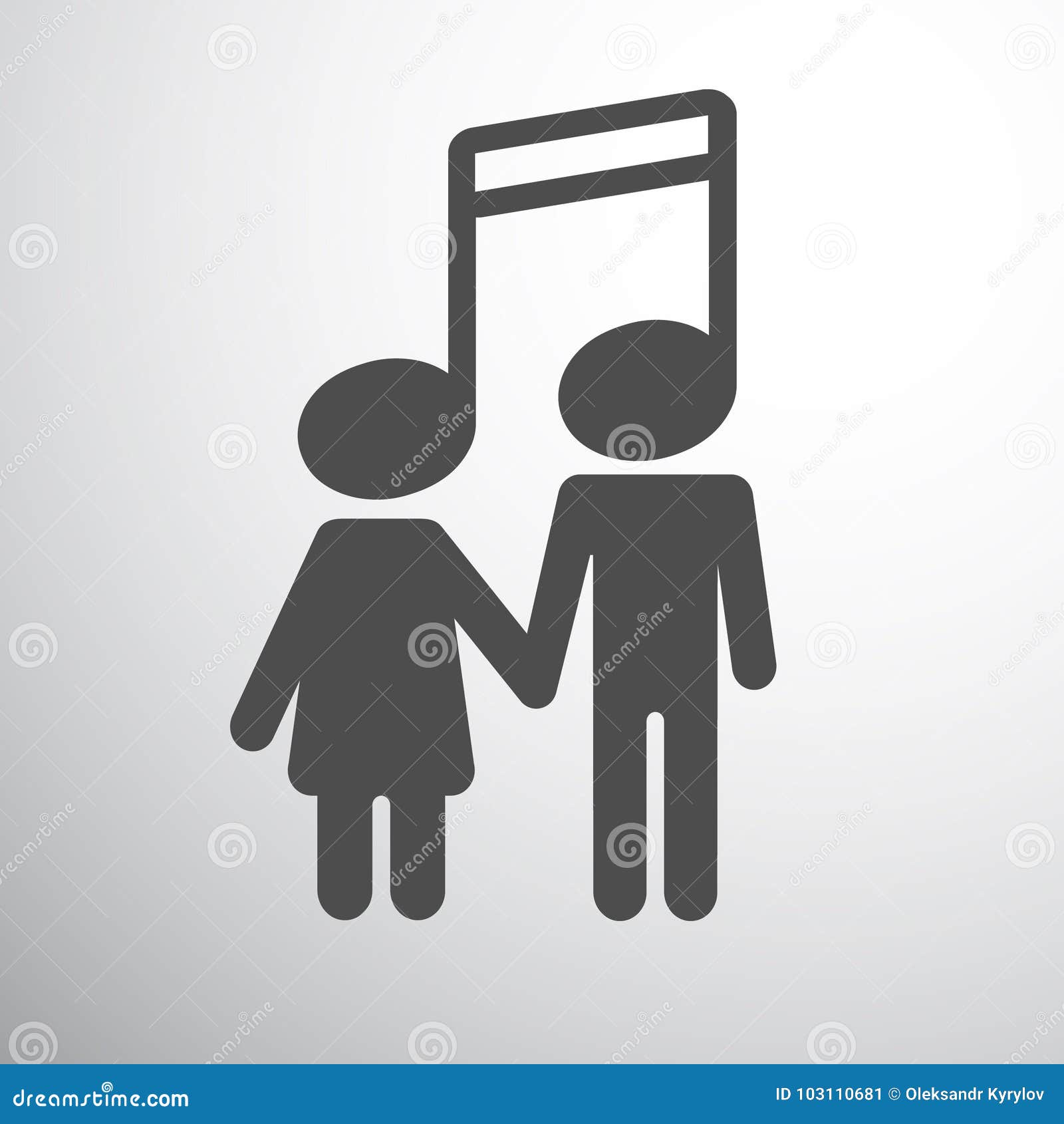 Musical Couple Boy and Girl Stock Vector - Illustration of isolated ...