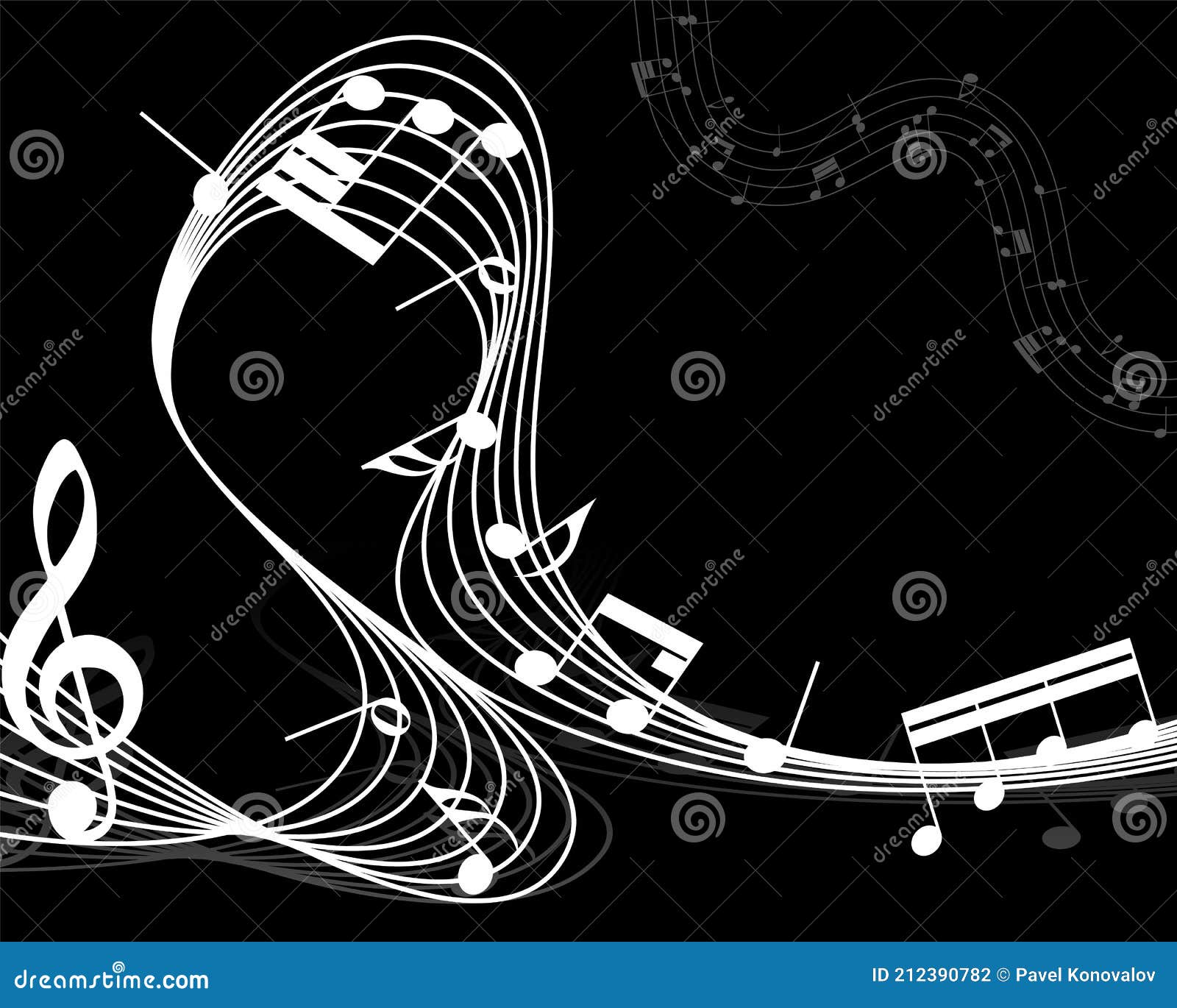 Notes staff stock vector. Illustration of grunge, composition - 212390782