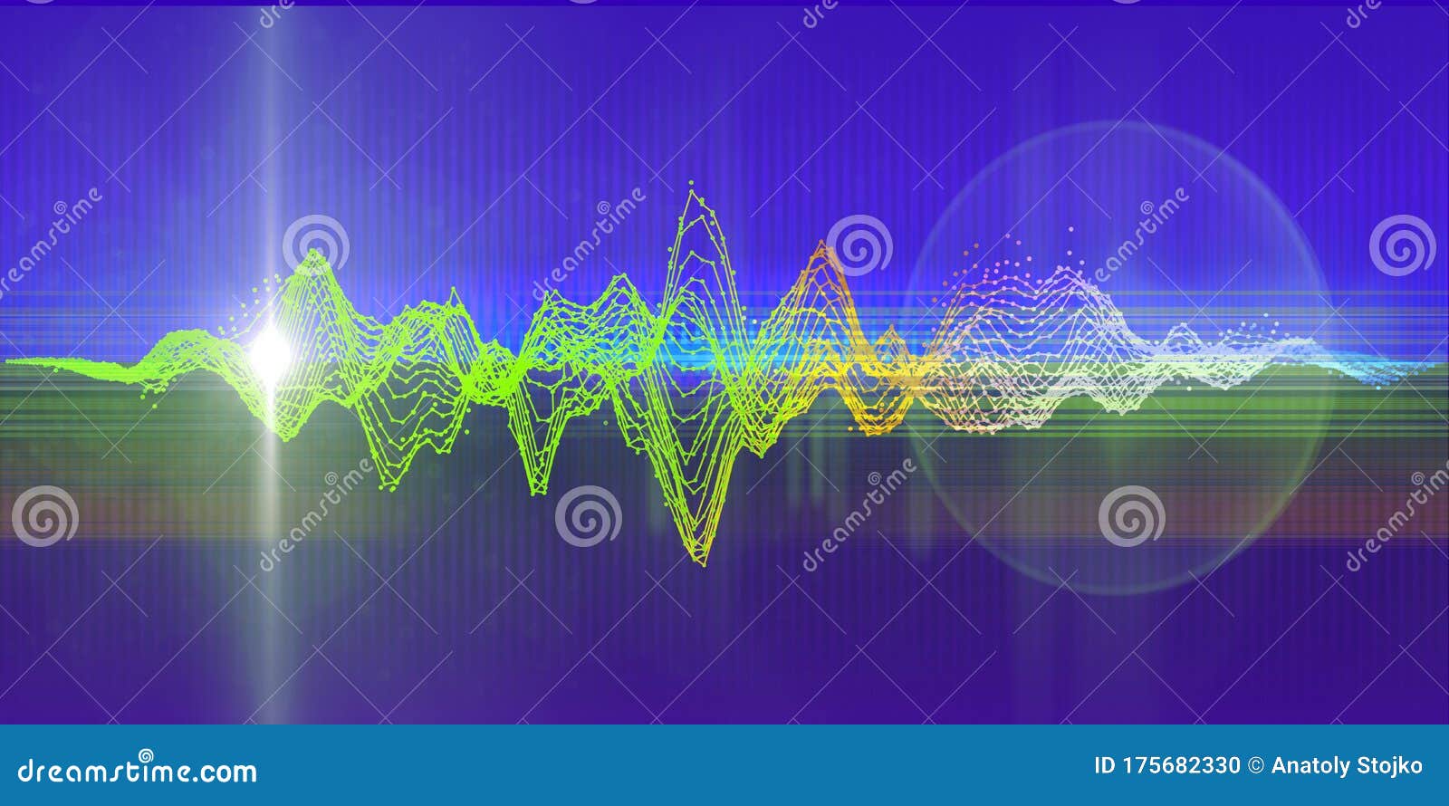 Musical Digital Background. Equalizer with Gradient Blurred Lines for ...