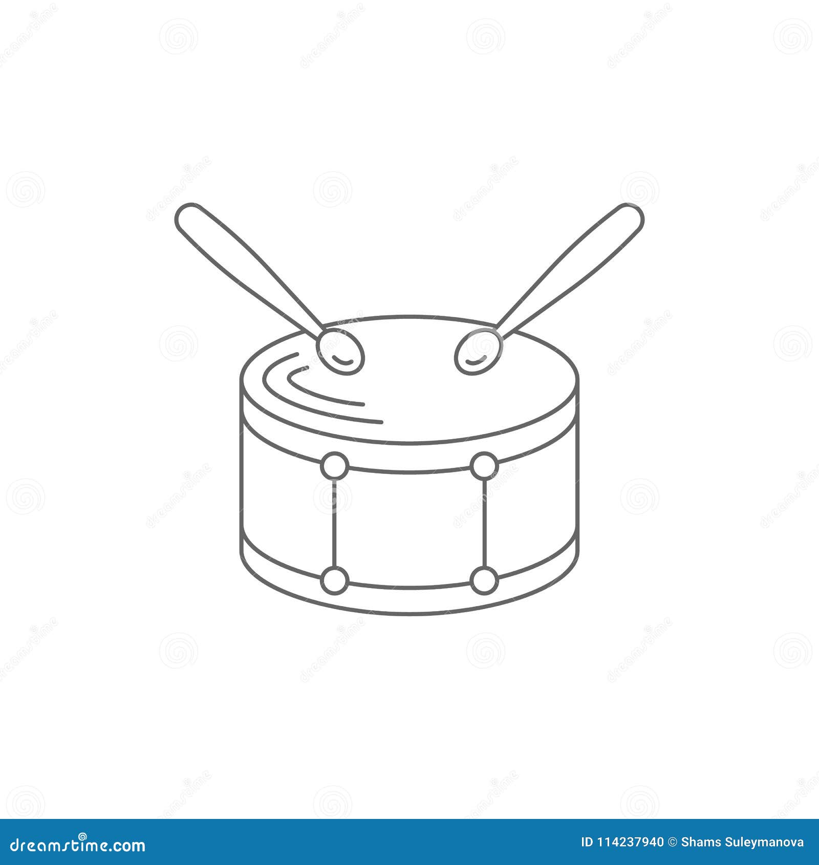 Musical Drum Icon. Simple Element Illustration. Musical Drum Symbol ...