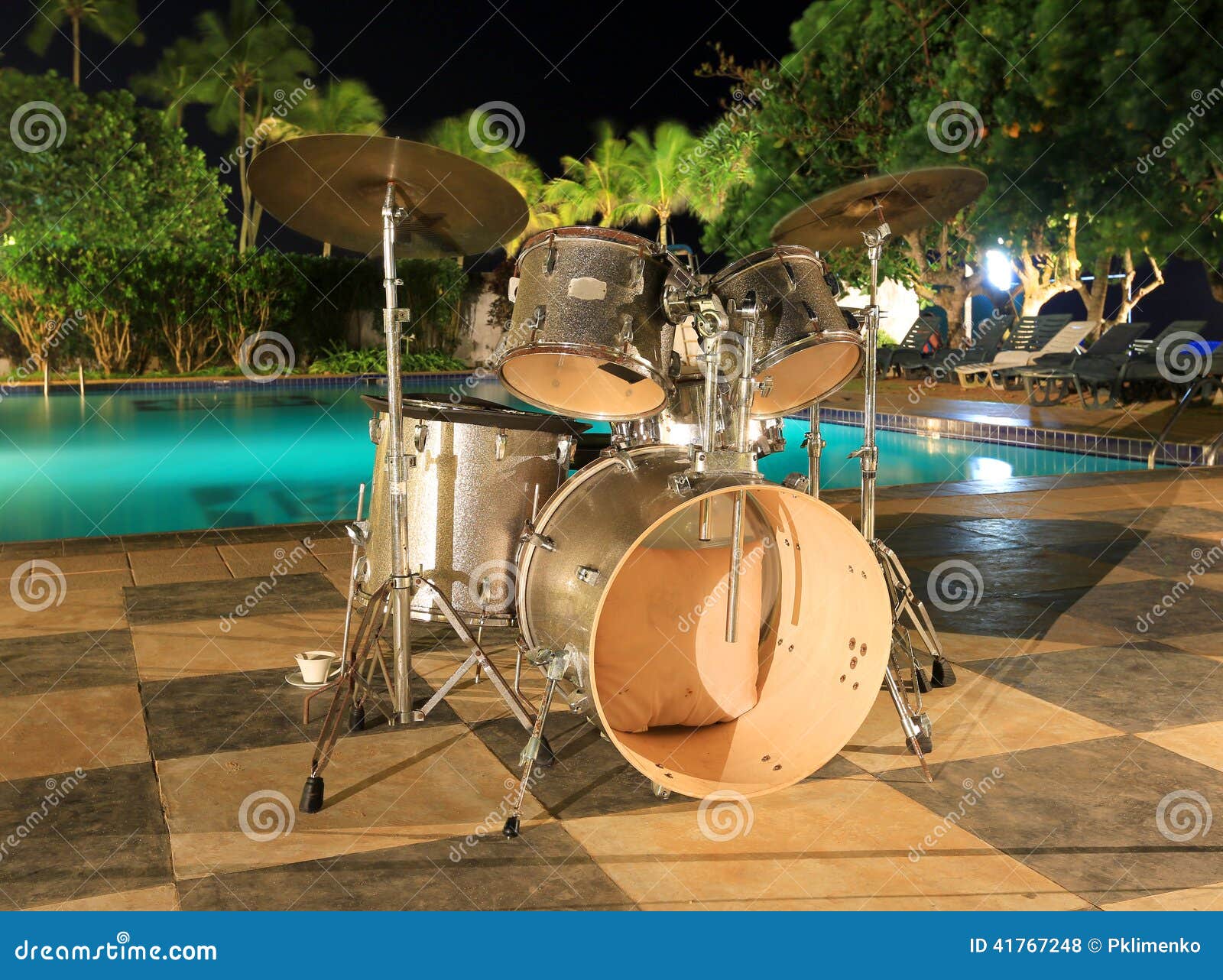 Musical Drums on Outdoor Music Stage Stock Photo - Image of music ...