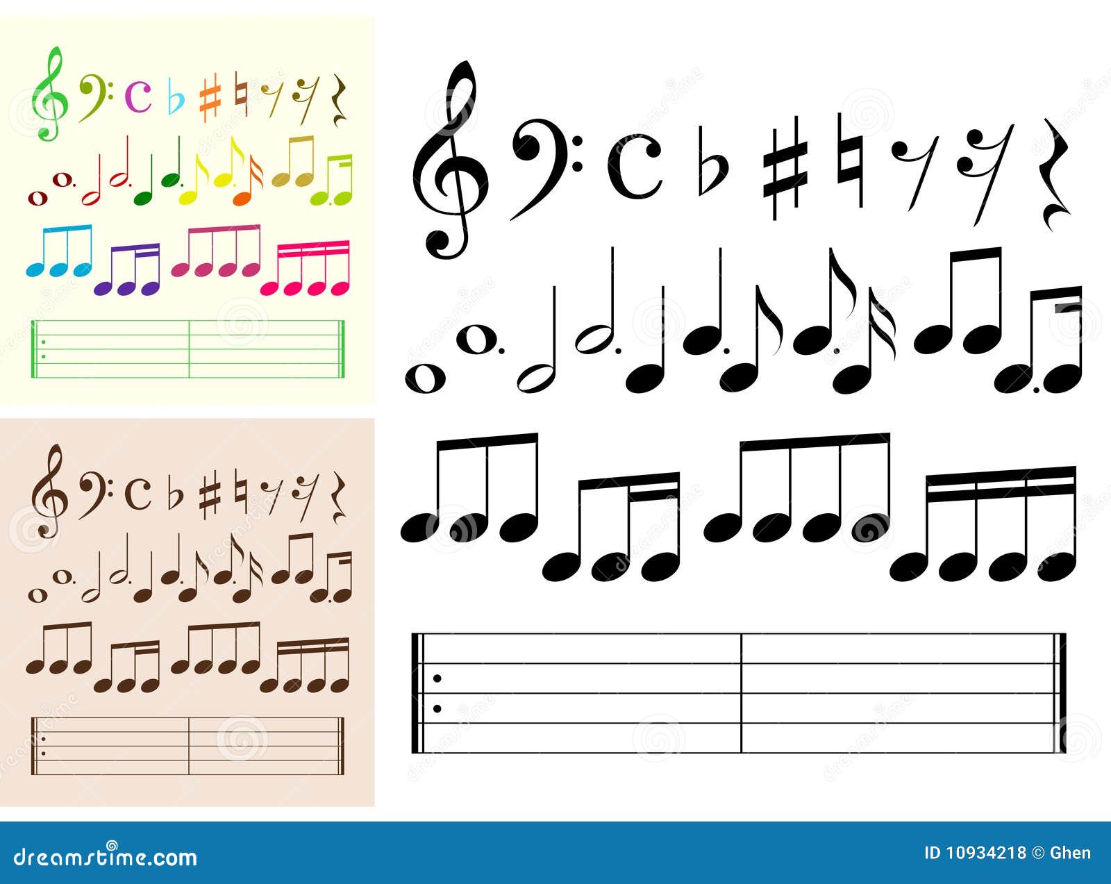 Musical Elements Icon. Microphone And Guitar. Vector Illustration ...