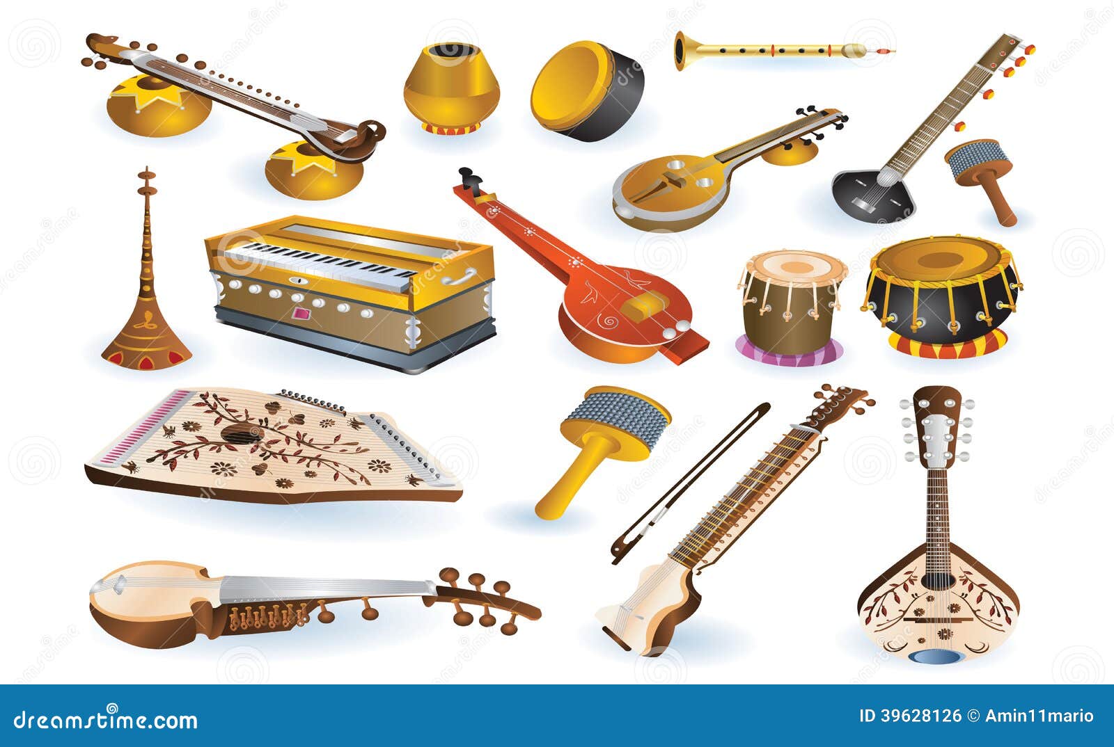 Musical En Slaginstrumenten Stock Illustratie - Illustration of ...