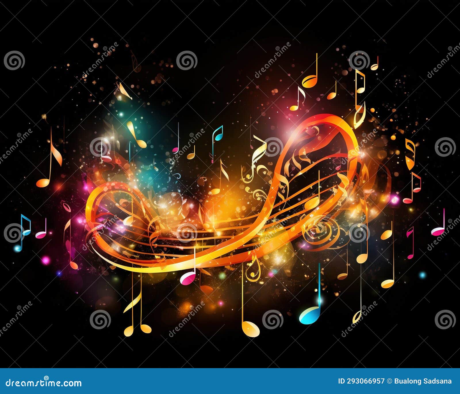 Musical Explosion is a Modern Artistic Design with Fire. Stock ...