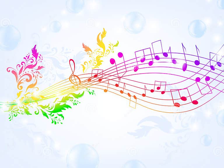 Musical fantasy stock vector. Illustration of colorful - 14332087
