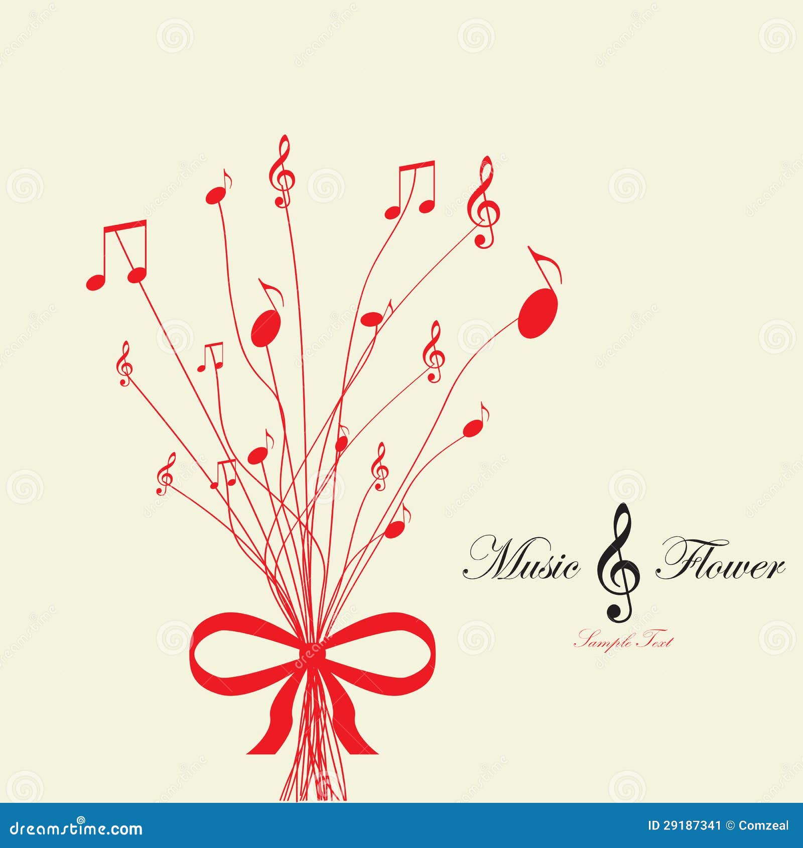 Musical flower stock illustration. Illustration of abstract - 29187341