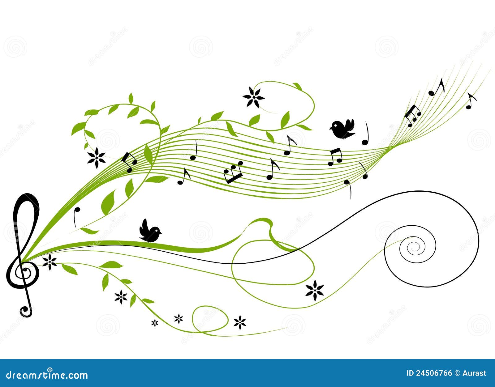 Musical green background stock vector. Illustration of celebration ...