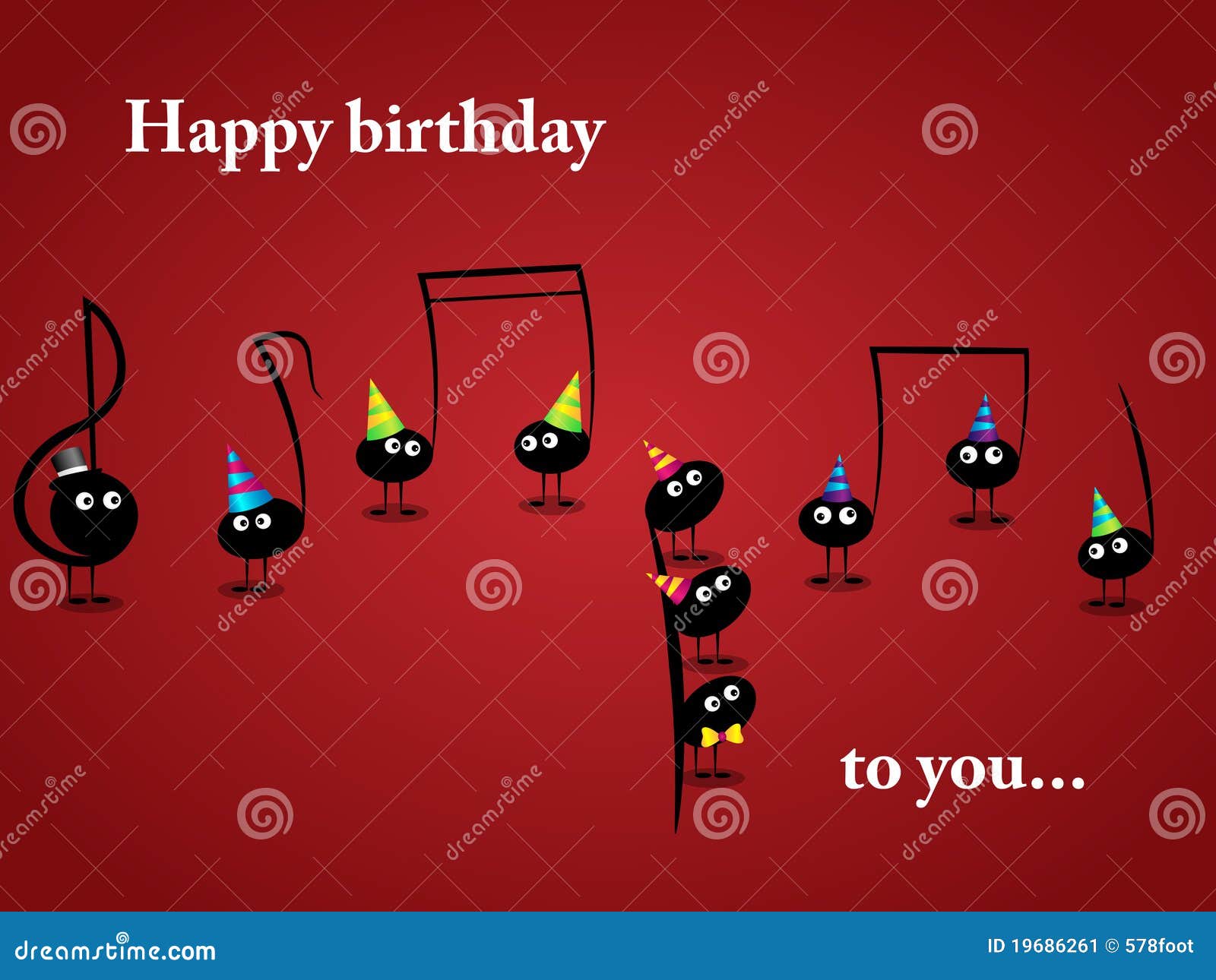 Musical greeting card stock vector. Illustration of element - 19686261