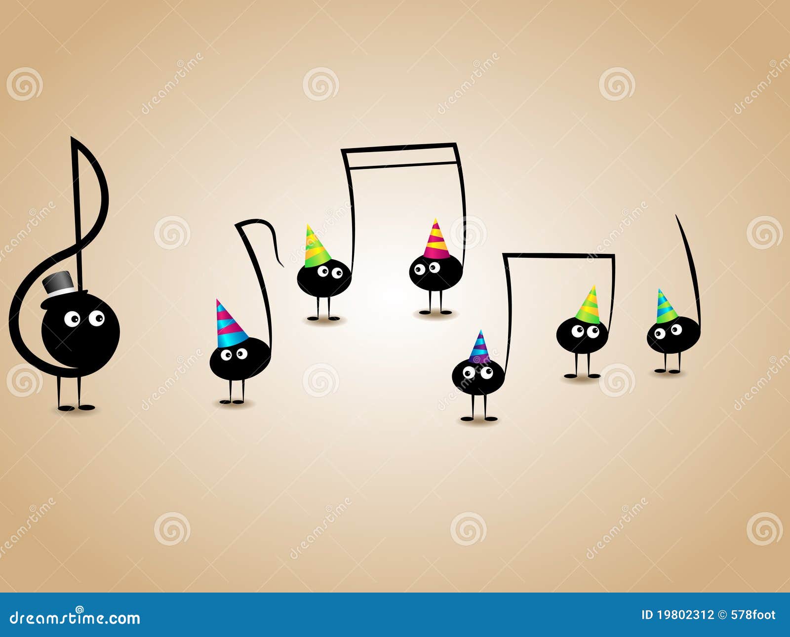 Musical greeting card stock vector. Illustration of creative - 19802312
