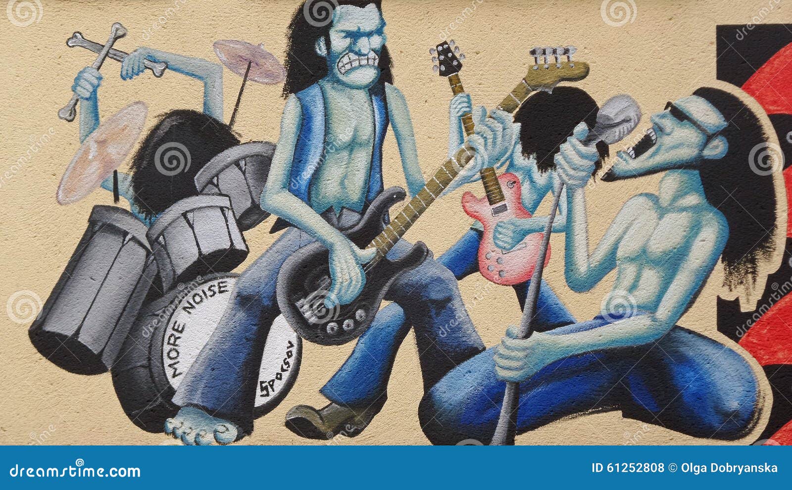 Musical group. Graffiti editorial stock photo. Illustration of trend ...