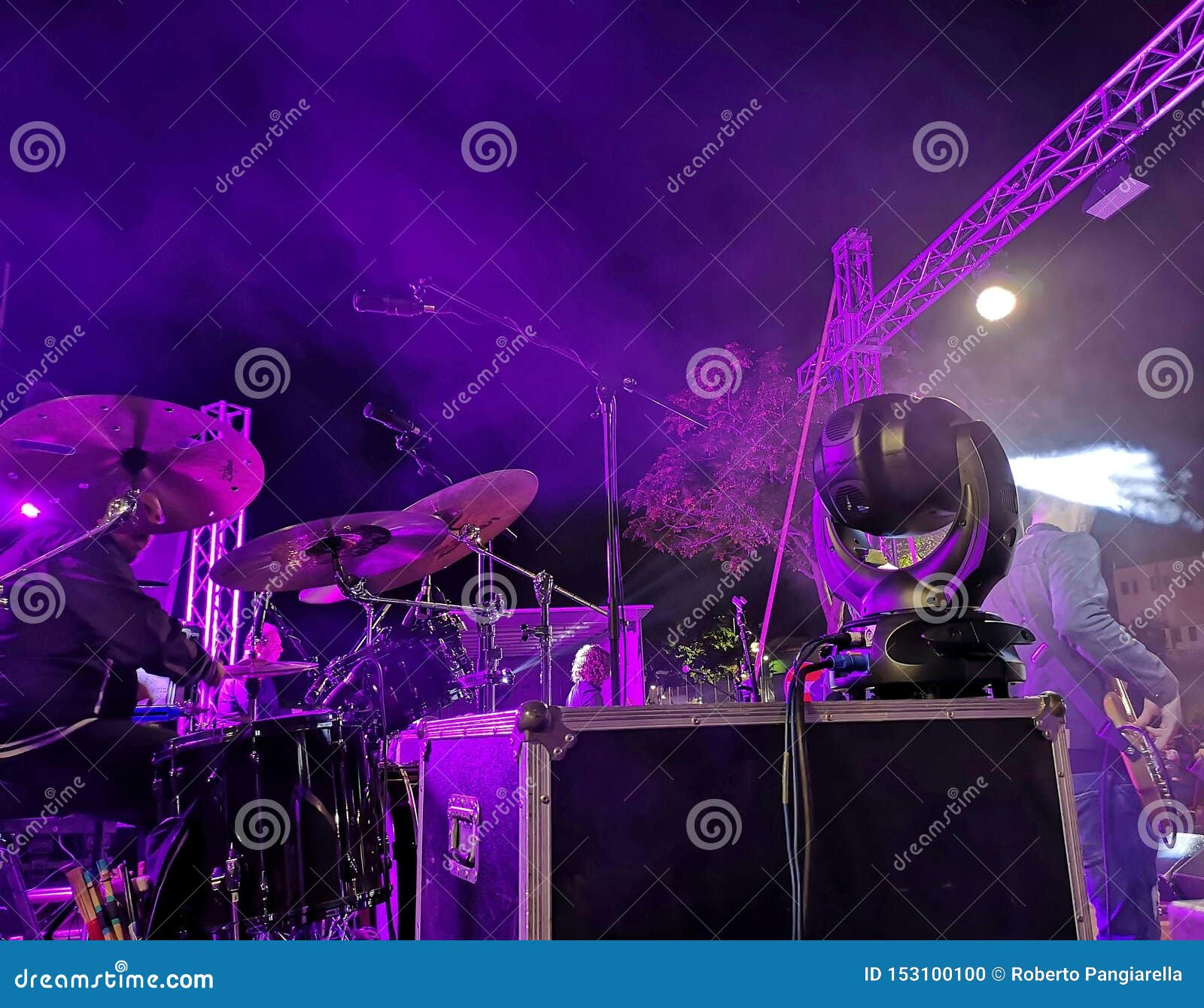Musical Group Performance at Night Stock Photo - Image of show, stage ...