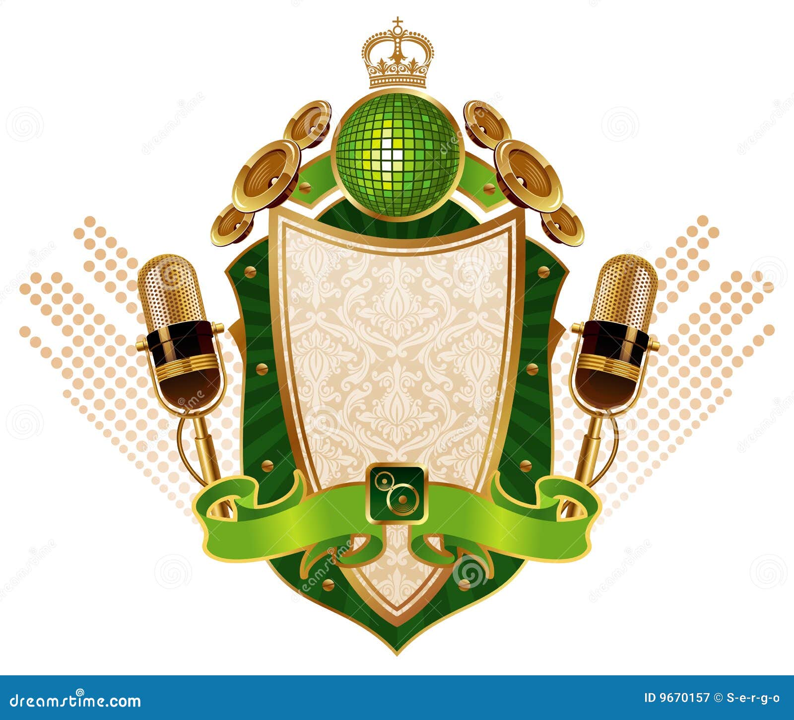Musical heraldry stock vector. Illustration of design - 9670157