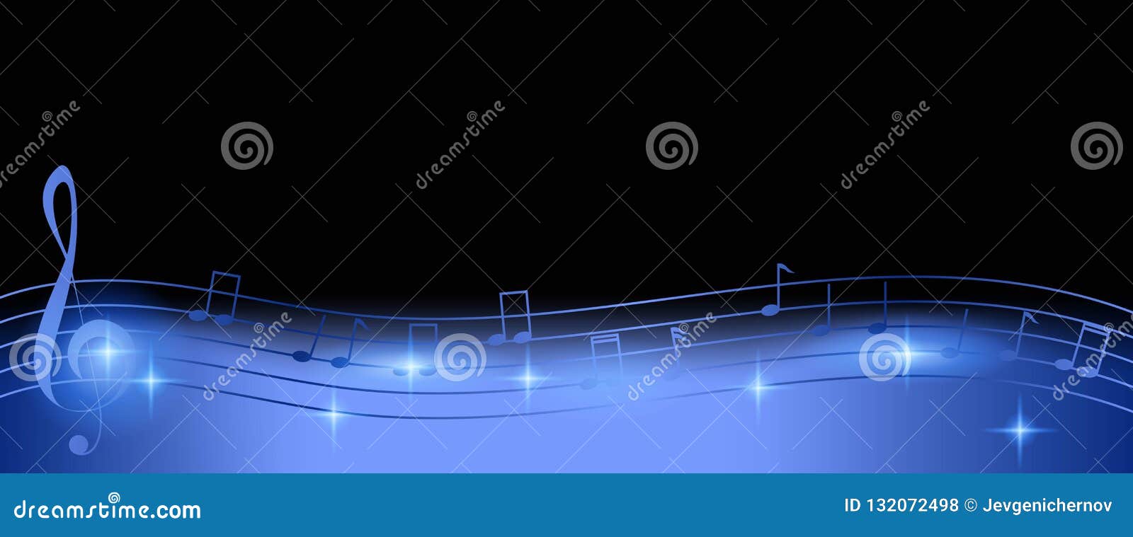 Glossy Music Notes Background in Purple on Black Copy Space Stock ...