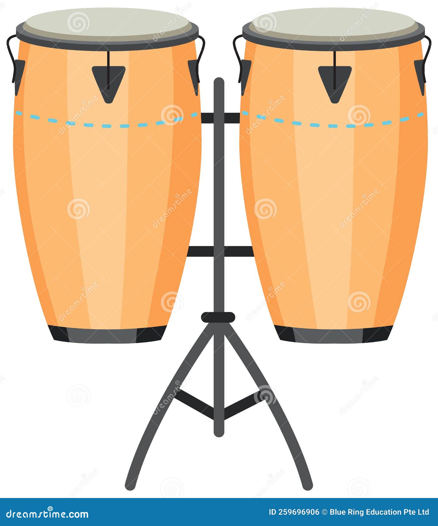Conga Drums Line Drawing Vector. Percussion Instrument Congas Clipart ...