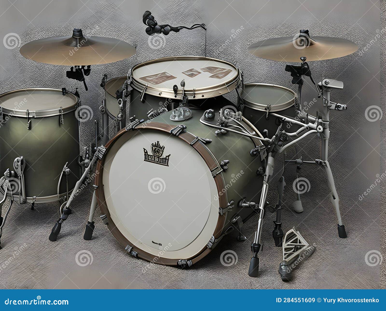Musical Instrument Drum Kit. Stock Illustration - Illustration of music ...